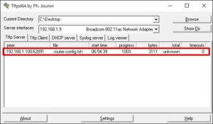 TFTPサーバーの起動方法(Windows編 - TFTPD64)