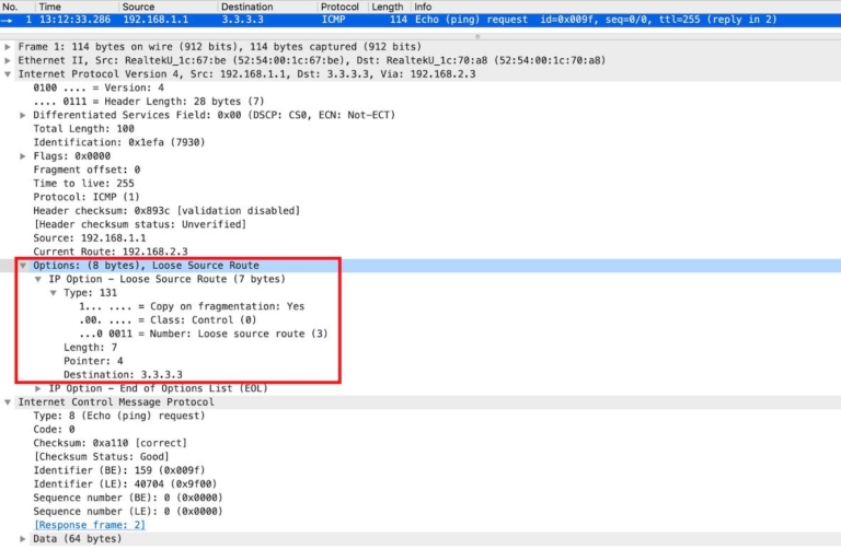 Cisco機器の拡張pingコマンド詳細